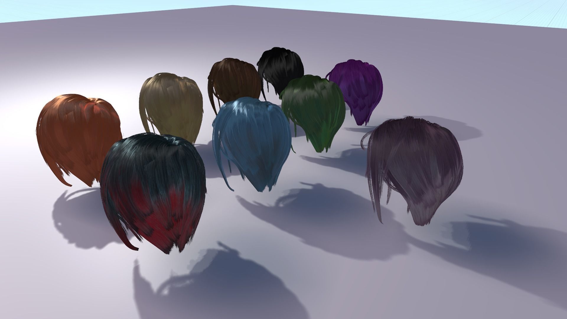 3D model Hair Shader System for Unreal Engine 4 plus Hair Strand ...