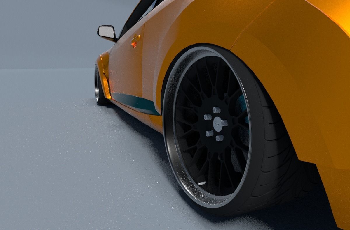 Renault Megane RS wide-body by Kaiser Design free 3D model | CGTrader