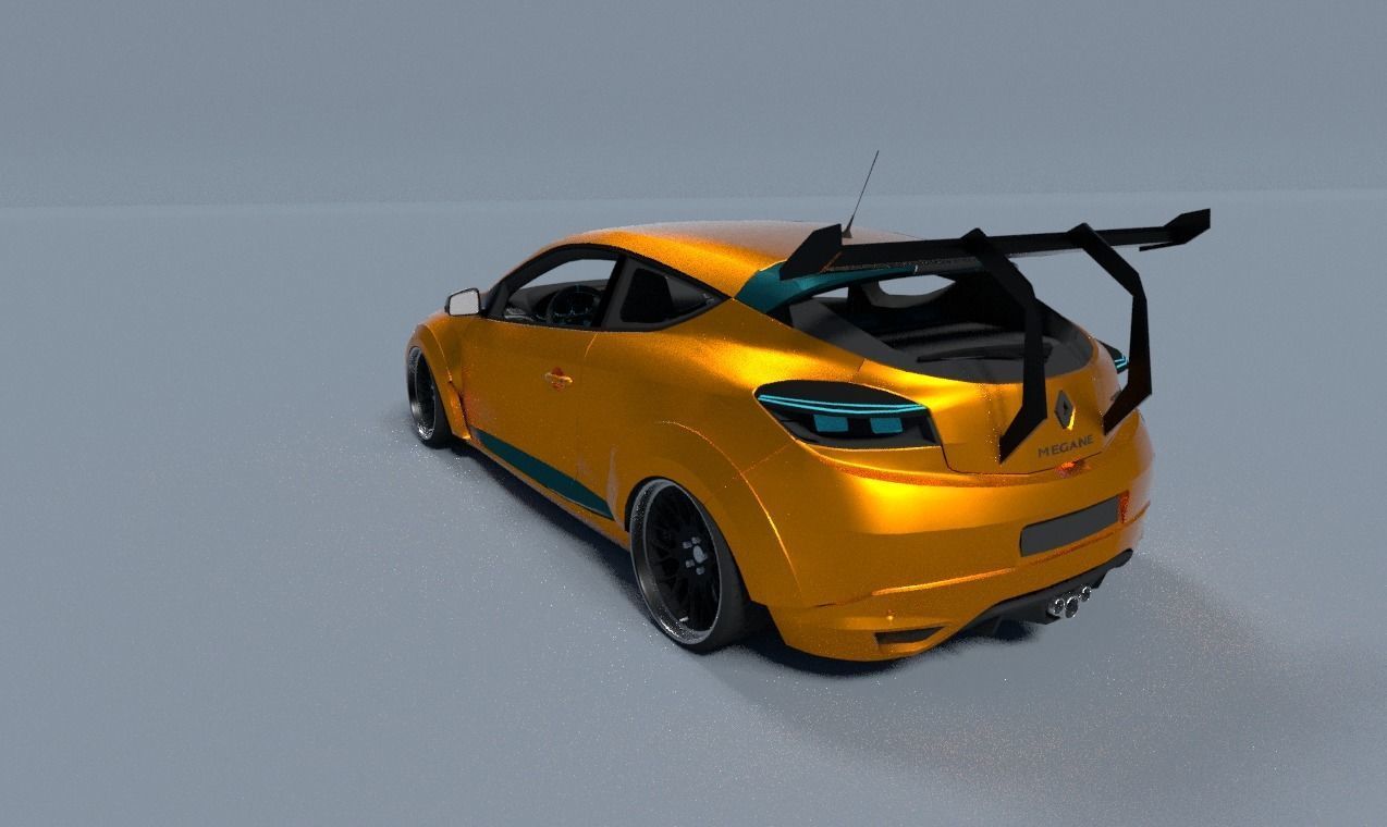 Renault Megane RS wide-body by Kaiser Design free 3D model | CGTrader