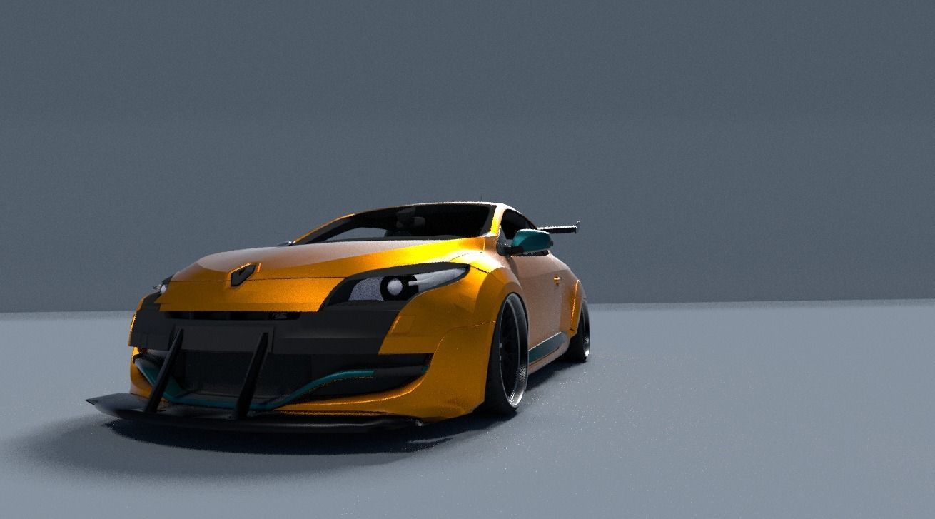 Renault Megane RS wide-body by Kaiser Design free 3D model | CGTrader