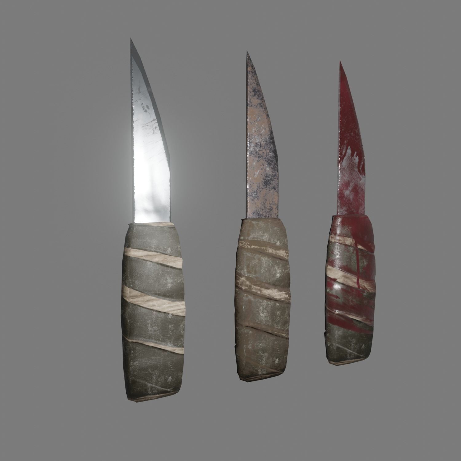 3D model Prison shank - 3 texture styles Updated VR / AR / low-poly ...