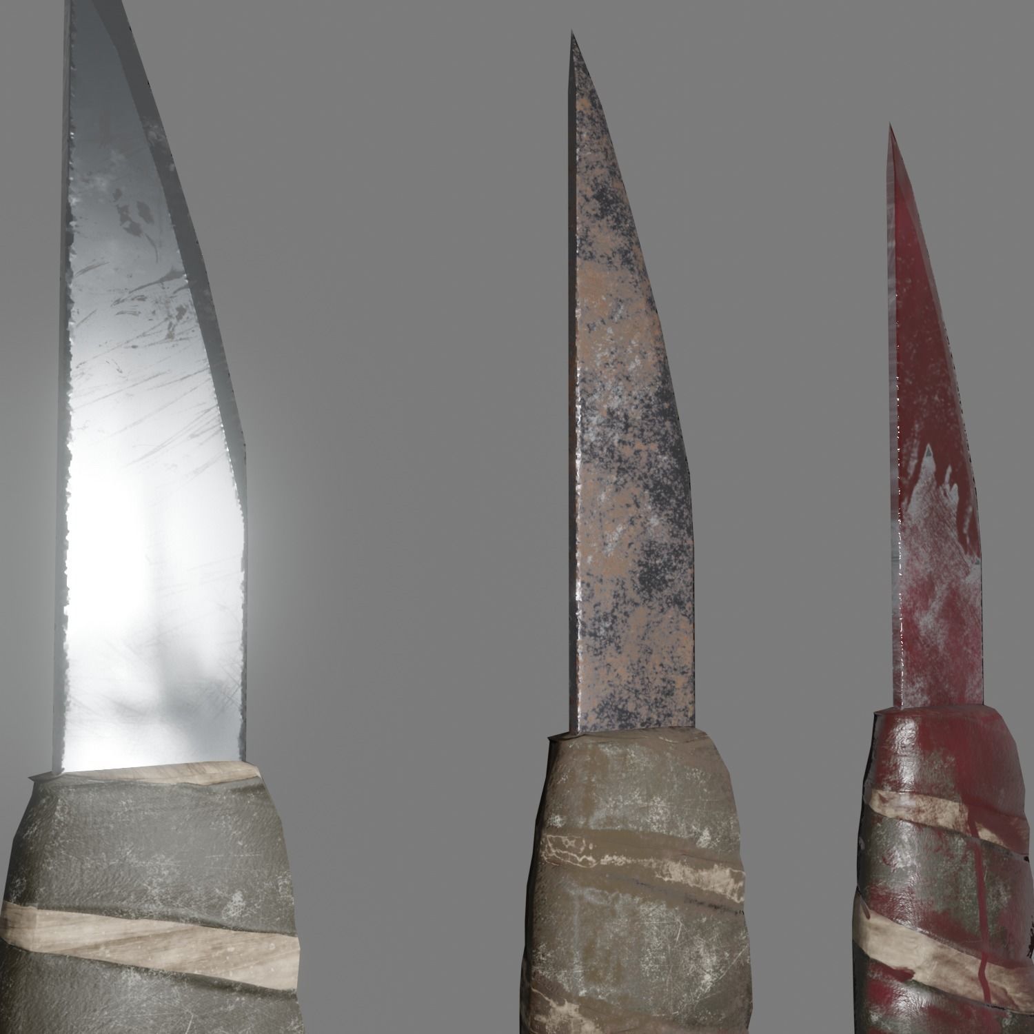3D model Prison shank - 3 texture styles Updated VR / AR / low-poly ...