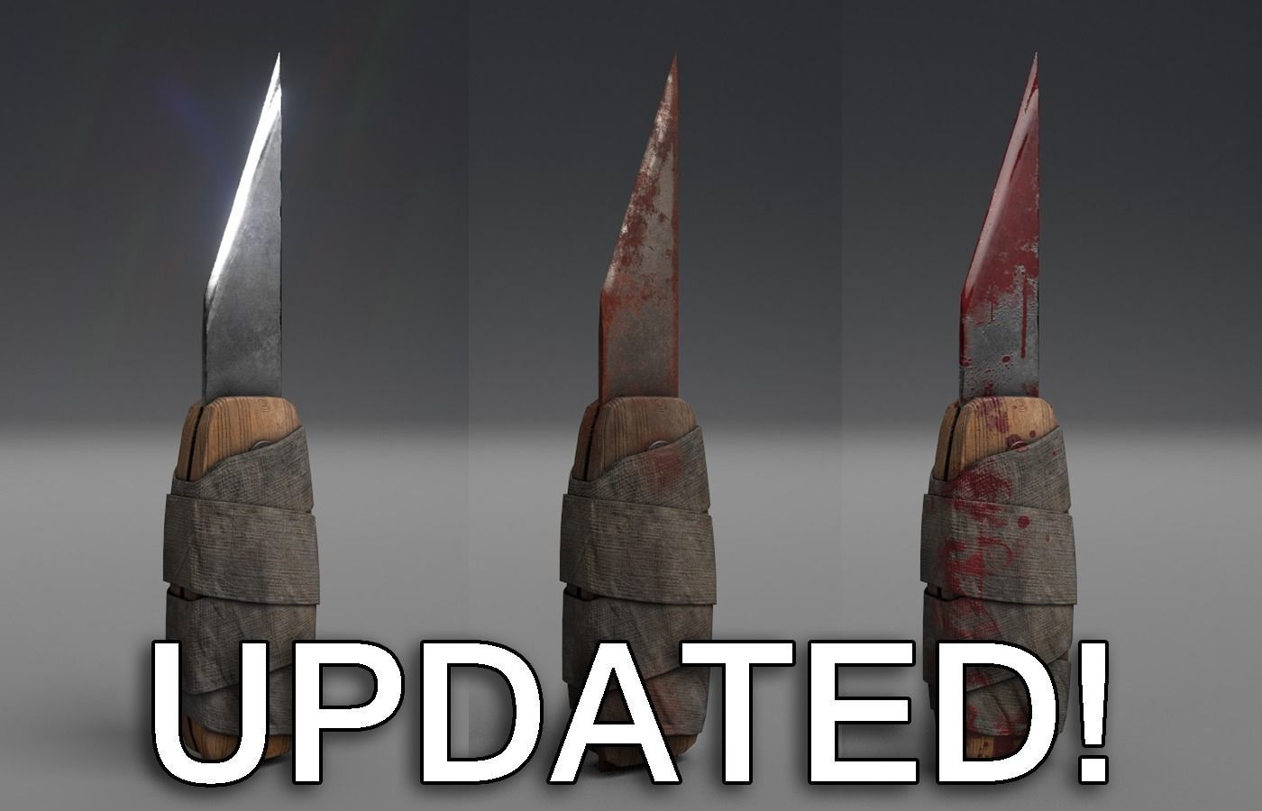 3D model Prison shank - 3 texture styles Updated VR / AR / low-poly ...