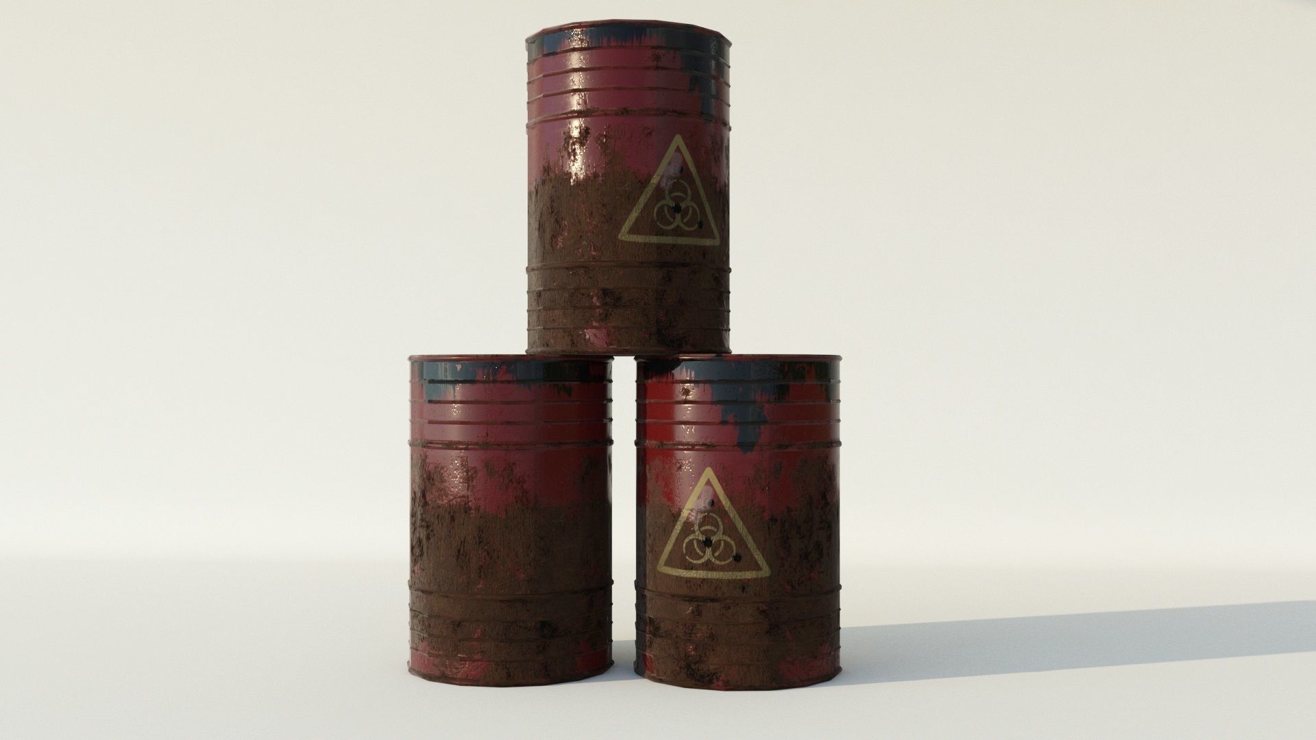 3D model Toxic Barrel Low Poly 3D Model VR / AR / low-poly | CGTrader