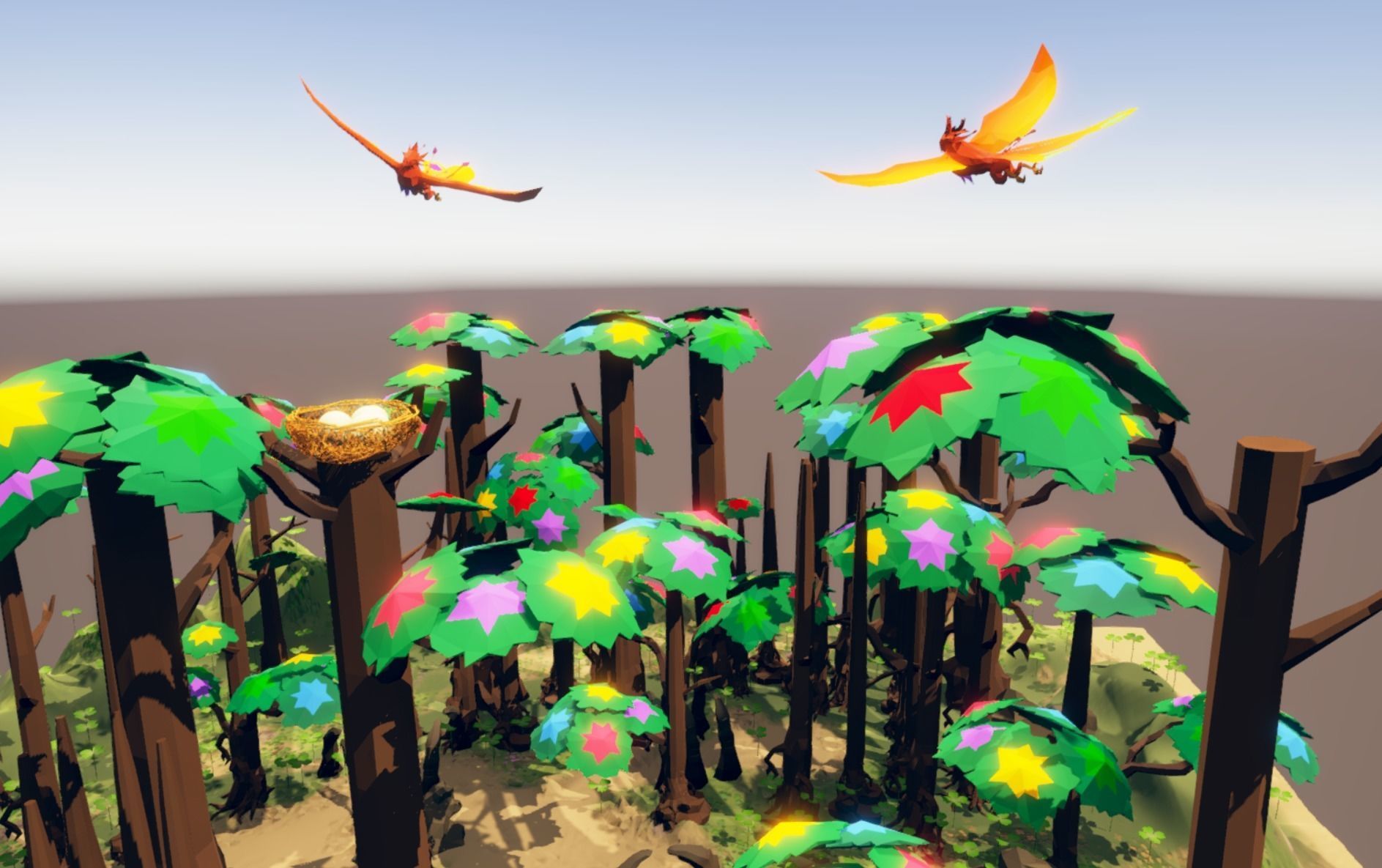 3D model fantasy phoenix forest VR / AR / low-poly | CGTrader