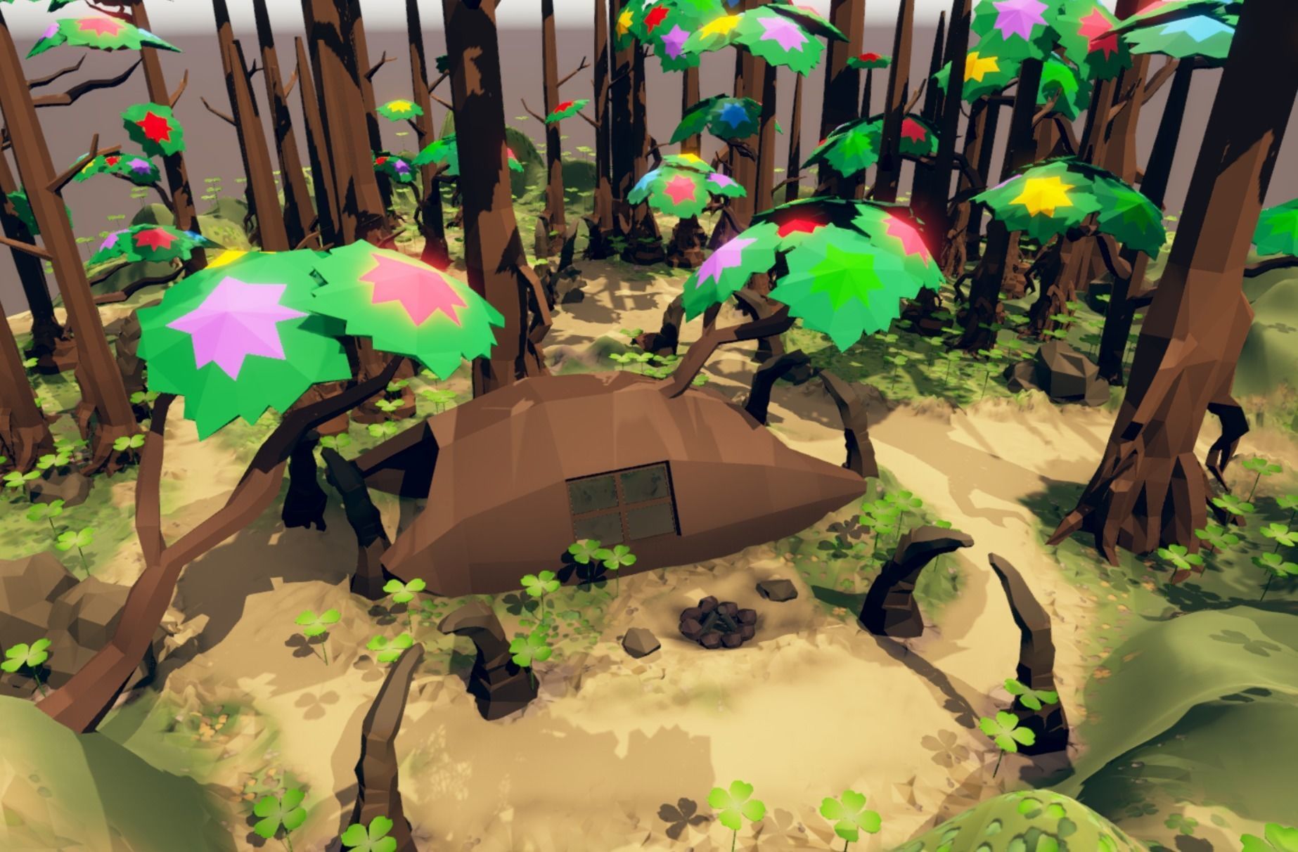 3D model fantasy phoenix forest VR / AR / low-poly | CGTrader