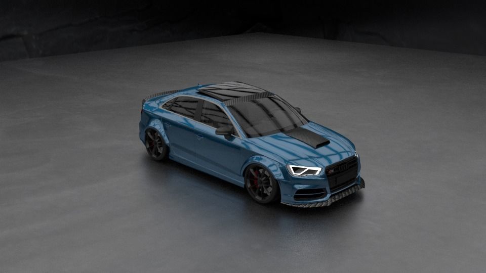 Audi RS3 2018 wide-body by Kaiser Design 3D model | CGTrader