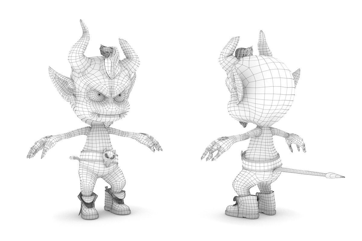 3D model Little Devil Game Character VR / AR / low-poly | CGTrader