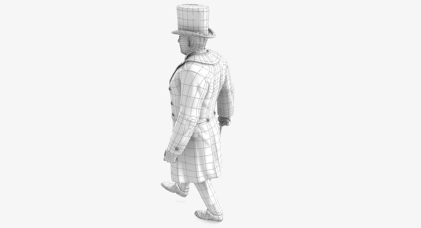 Victorian Gent - Rigged - 1 model 2 versions - Low Poly-rigged 3D model ...