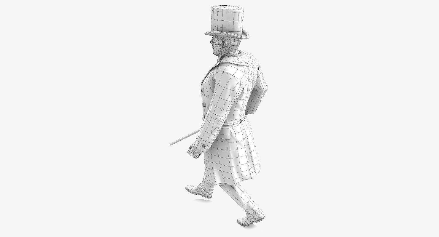 Victorian Gent - Rigged - 1 model 2 versions - Low Poly-rigged 3D model ...
