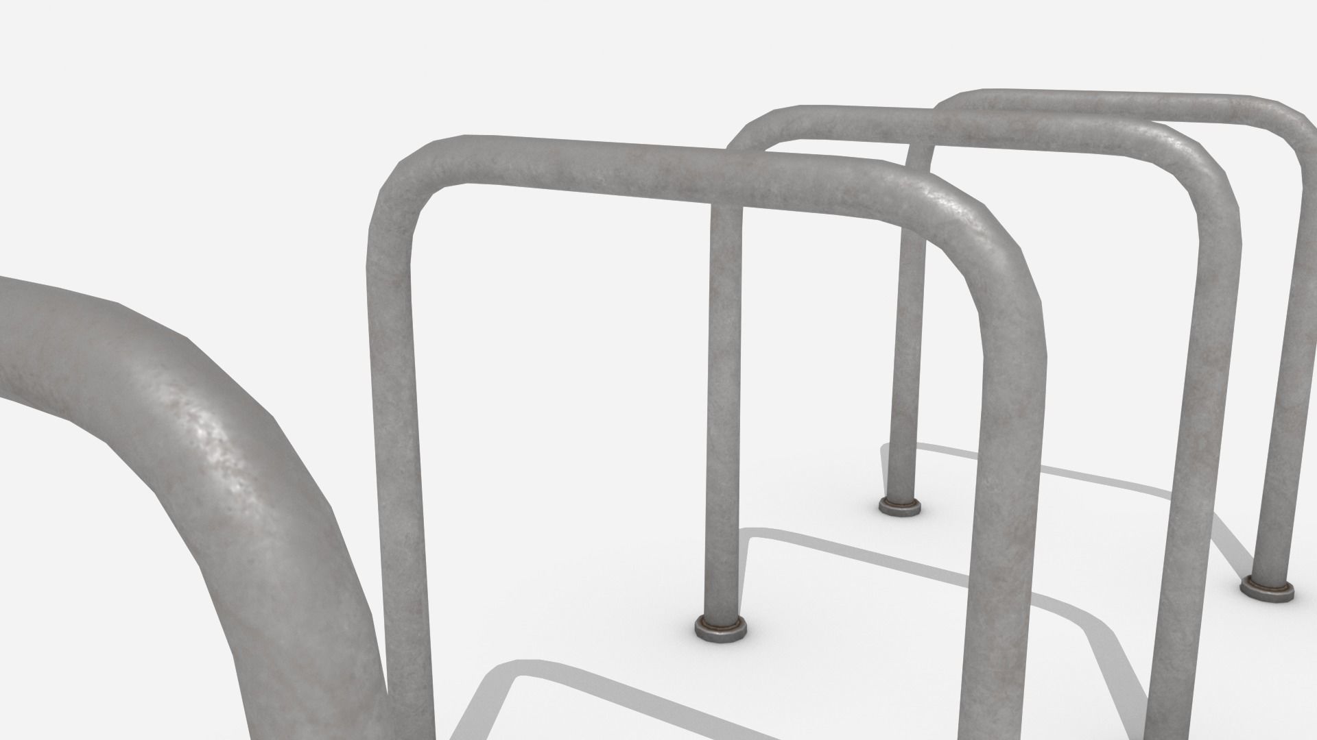 Street Assets - Single Rail Bike Rack 3D model | CGTrader