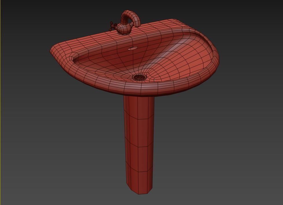 3D model Low-Poly Bathroom Sink VR / AR / low-poly | CGTrader
