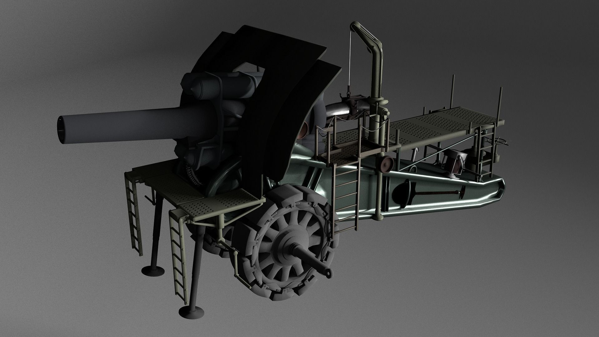 Big Bertha Mortar 3D model | CGTrader