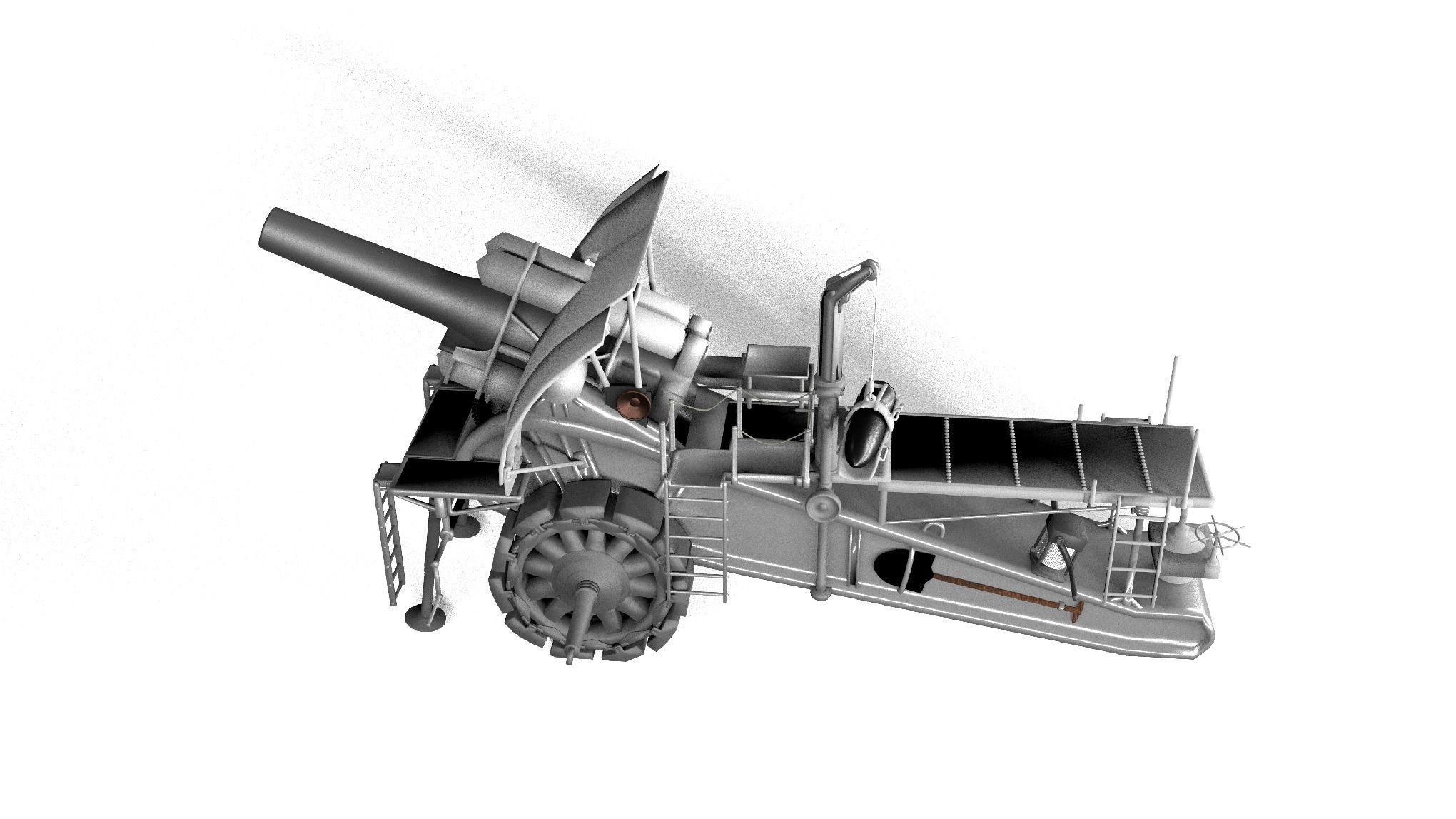 Big Bertha Mortar 3D model | CGTrader