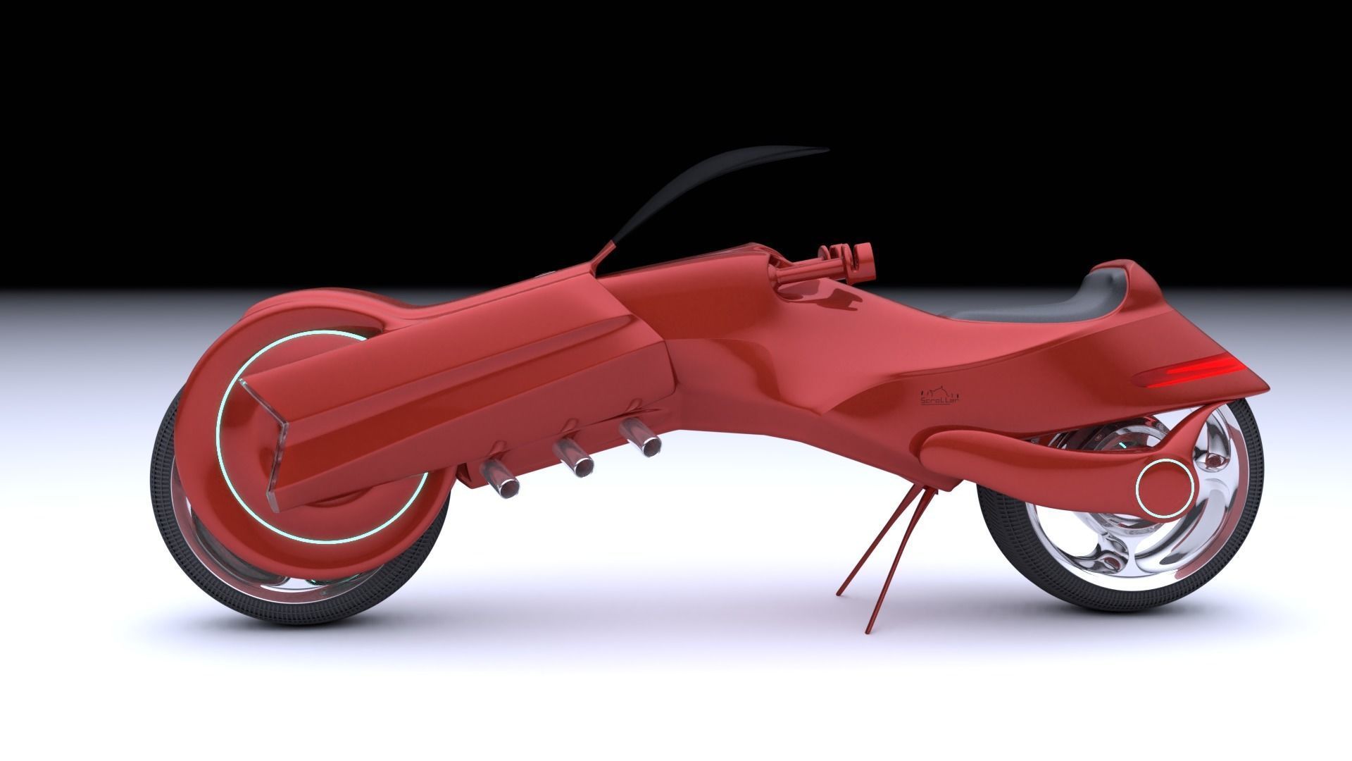 Futuristic bike TM Scroller free 3D model | CGTrader