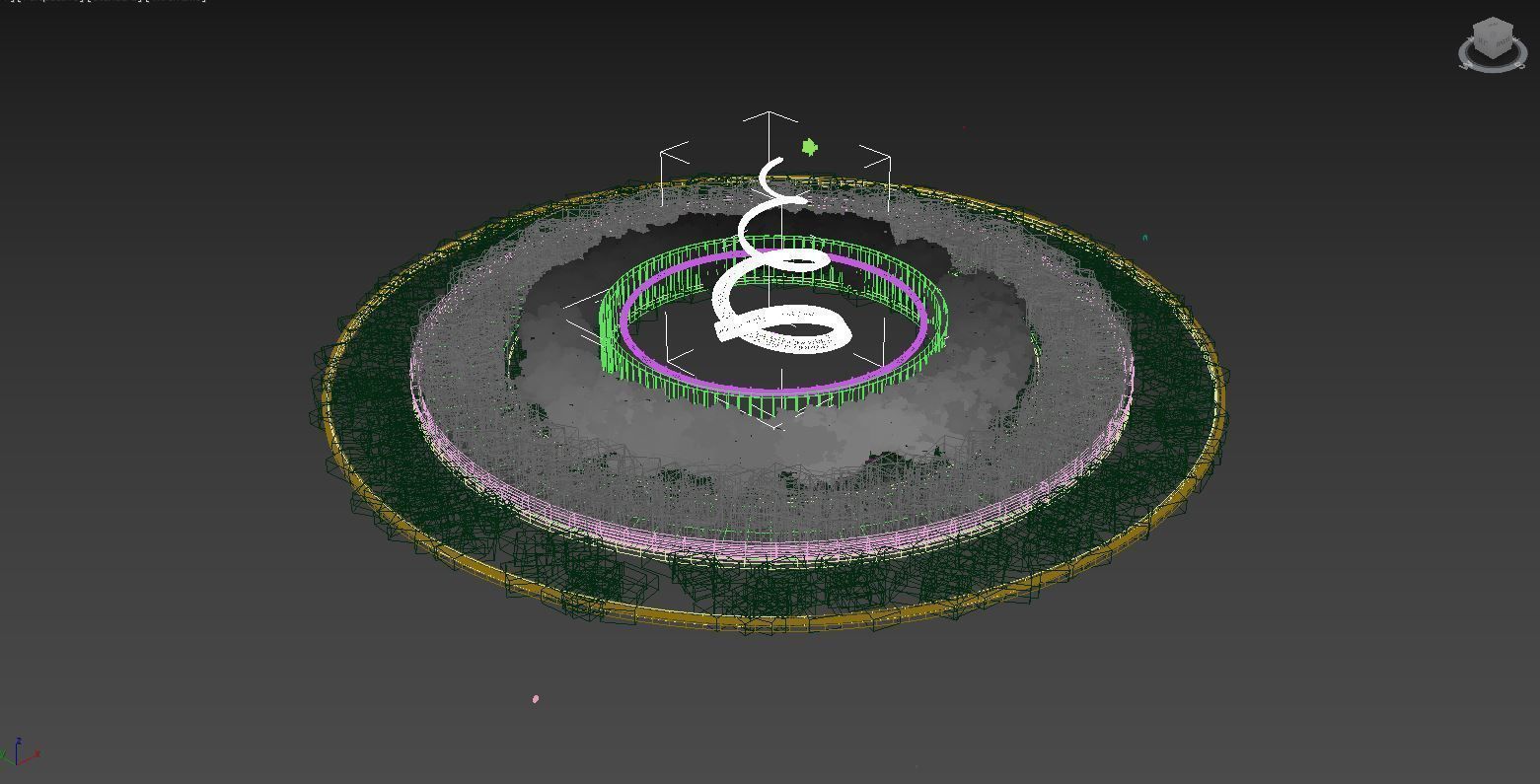 animated fountain mash 3D model animated rigged | CGTrader