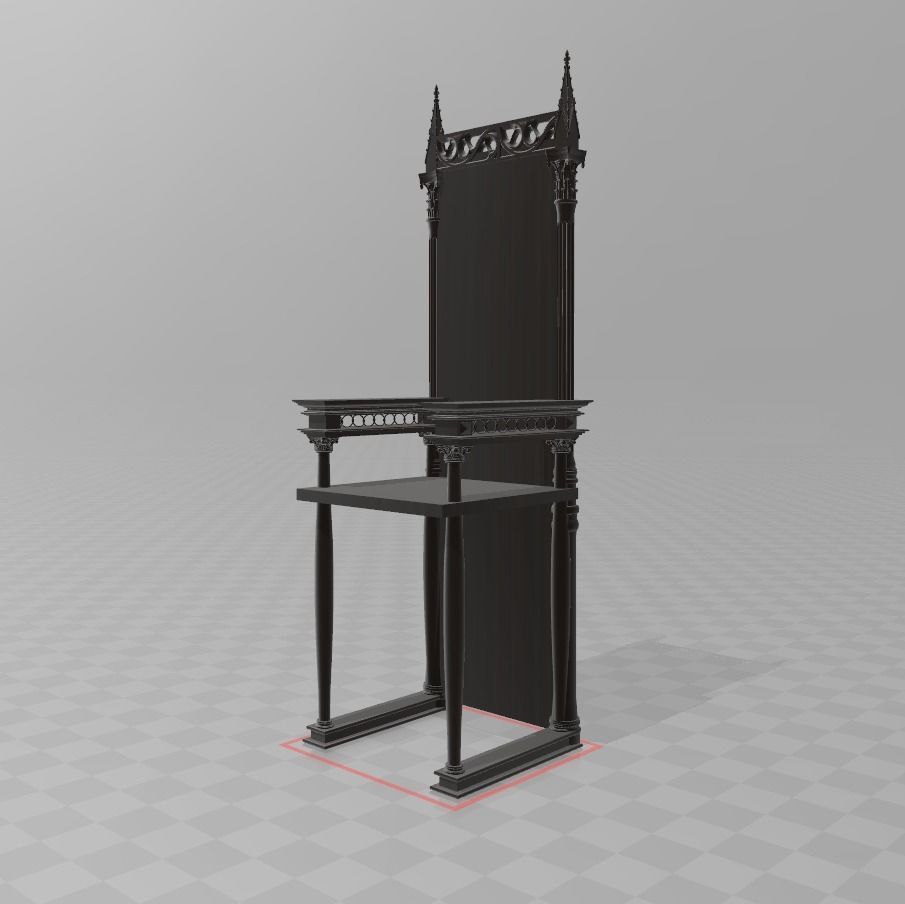 Gothic furniture set 3D model | CGTrader