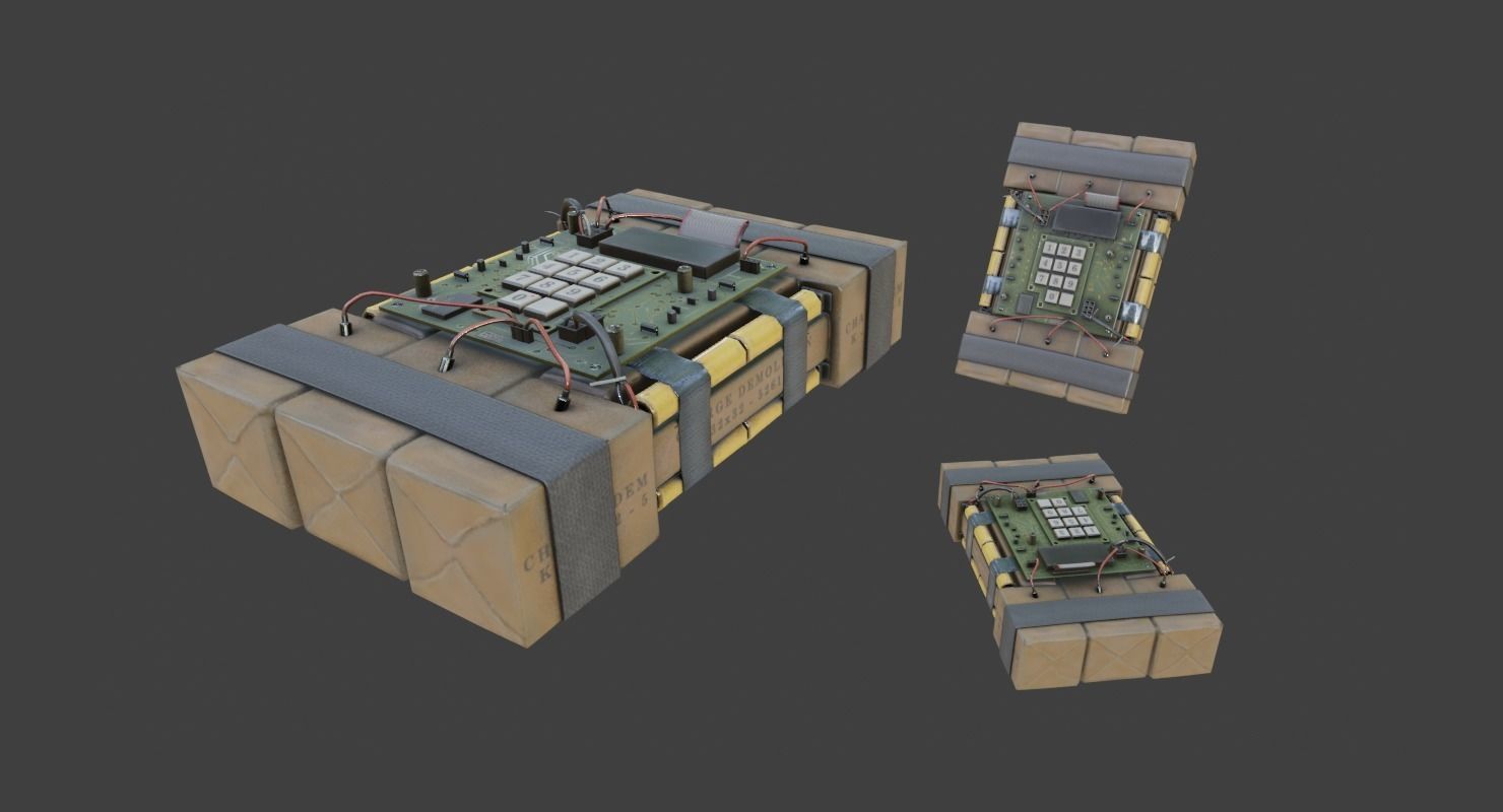 3D model Improvised Detonation Charge C4 VR / AR / low-poly | CGTrader