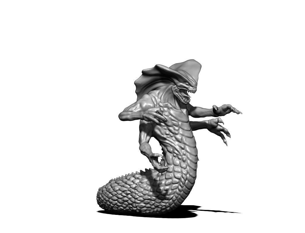Naga 3D print model - 56 mm 3D model 3D printable | CGTrader