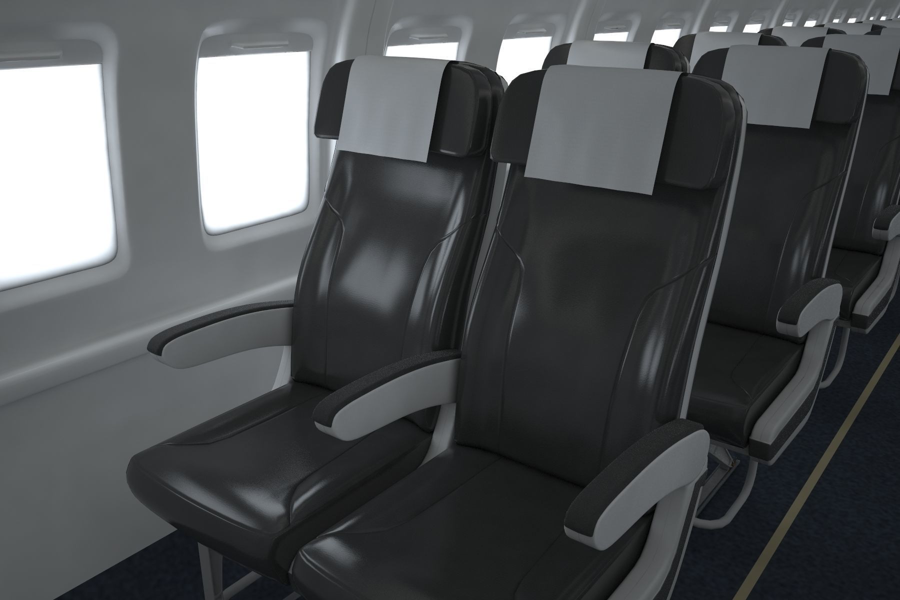 Airplane Cabin V3 3D model | CGTrader