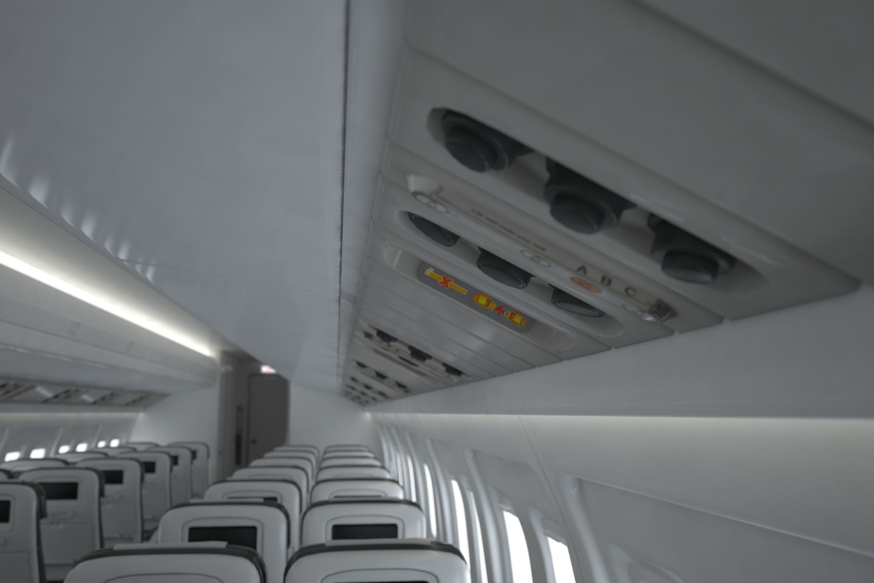 Airplane Cabin V3 3D model | CGTrader