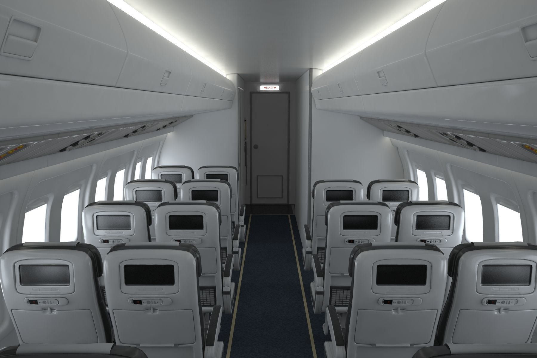 Airplane Cabin V3 3D model | CGTrader