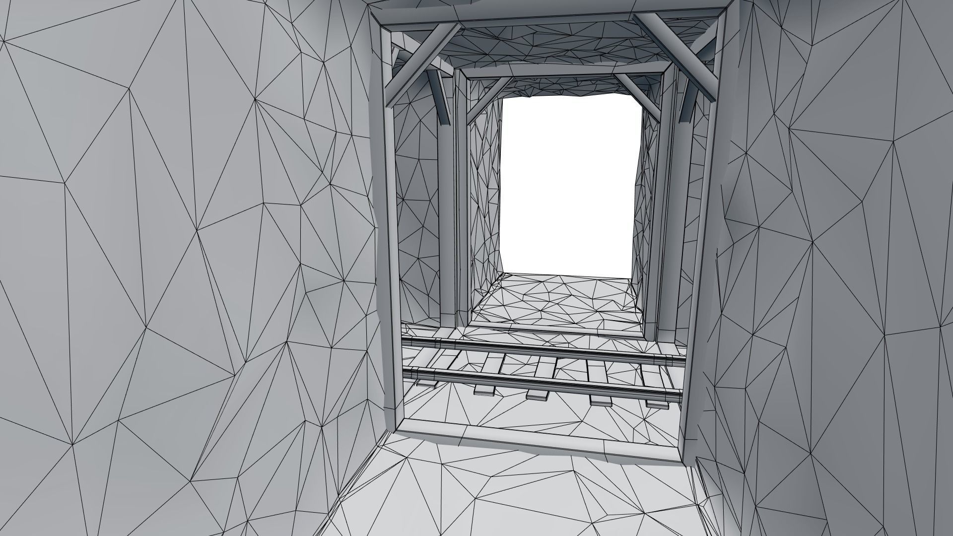 3D model Low Poly Modular Mine Shaft With PBR Materials VR / AR / low ...