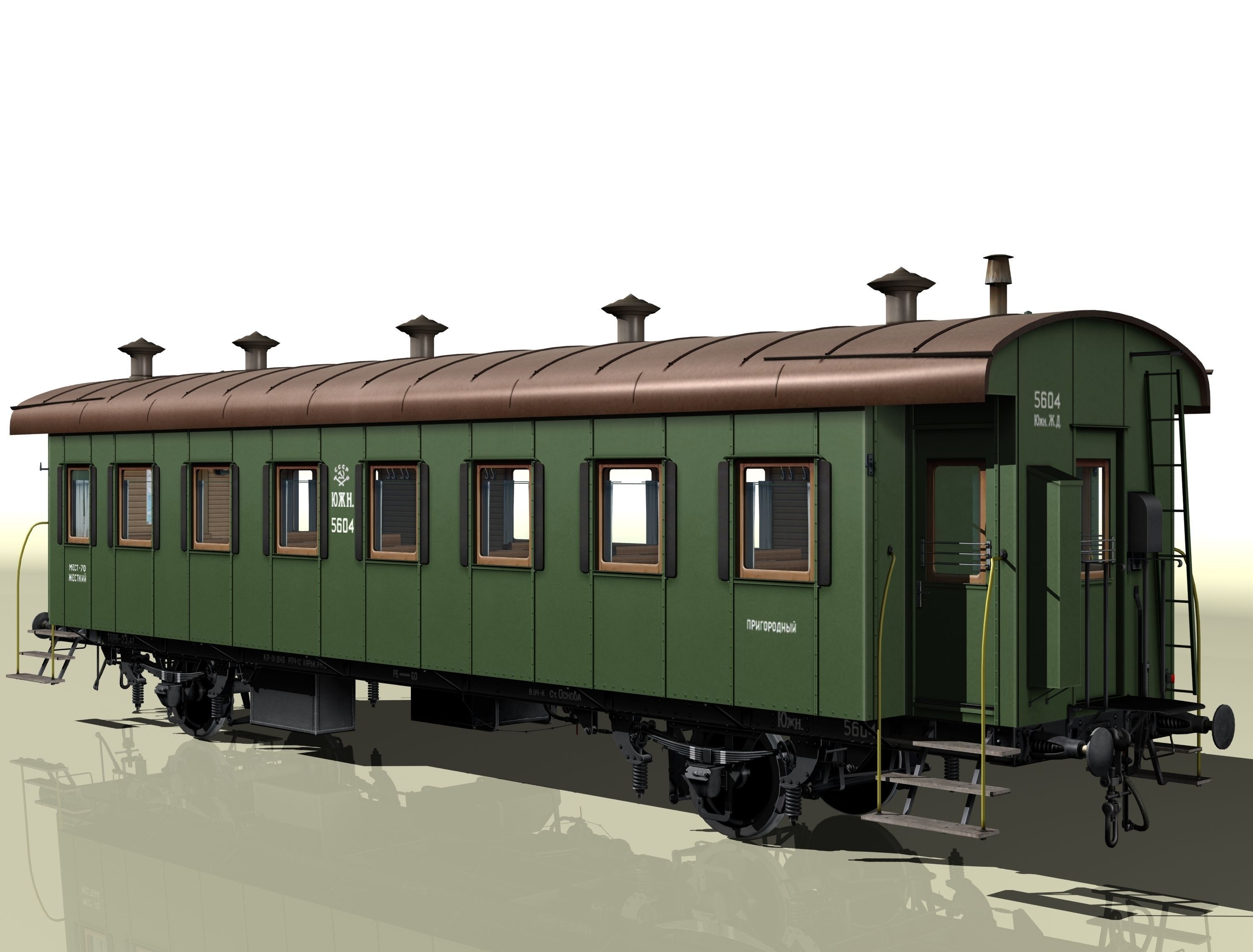passenger carriage 3D Model MAX OBJ 3DS FBX - CGTrader.com
