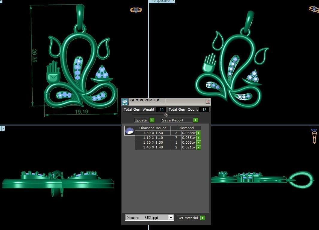 Elephant Pendant R22 3D model 3D printable | CGTrader