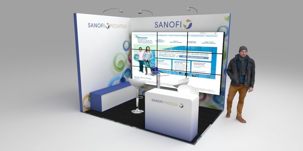 3x2m stand for exhibition 3D model | CGTrader