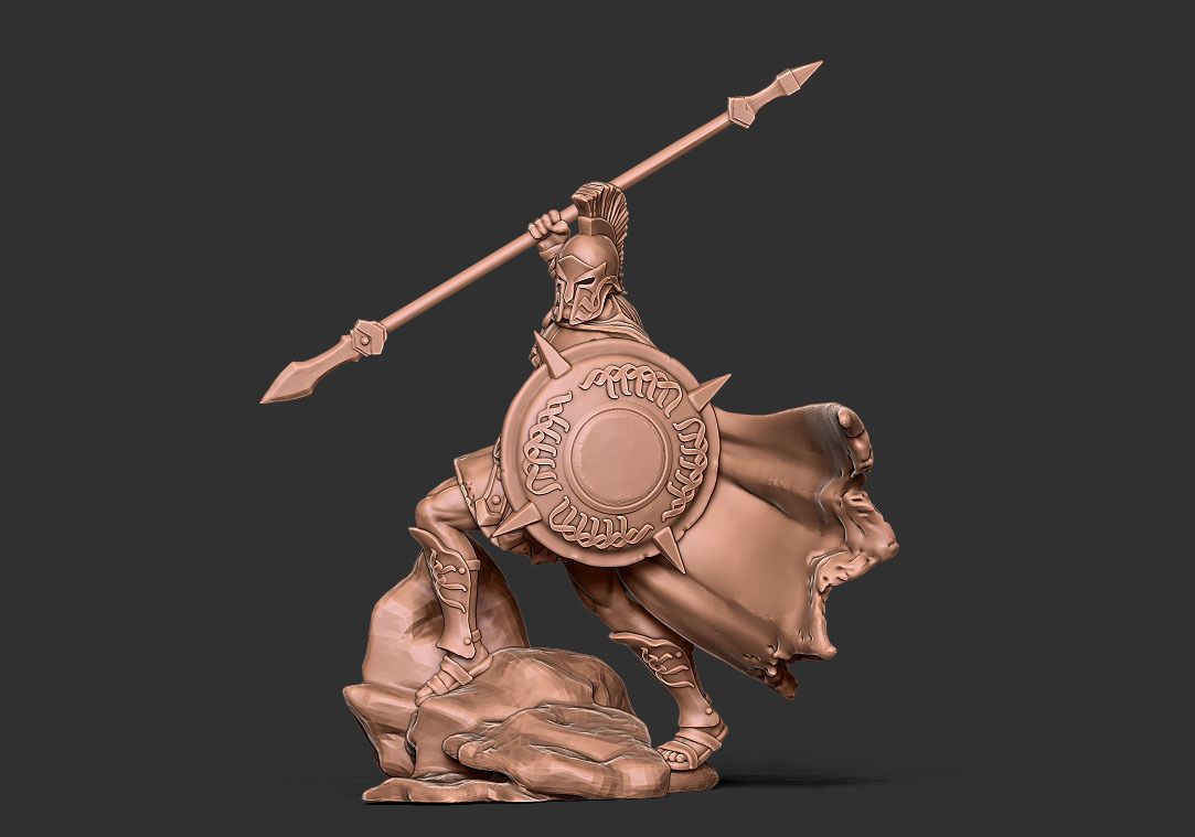 greek hoplite - phobos - 35mm scale 3D model 3D printable | CGTrader