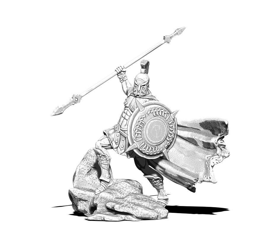 greek hoplite - phobos - 35mm scale 3D model 3D printable | CGTrader