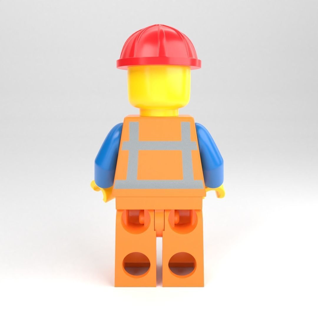 LEGO minifigure - Construction worker 3D model | CGTrader