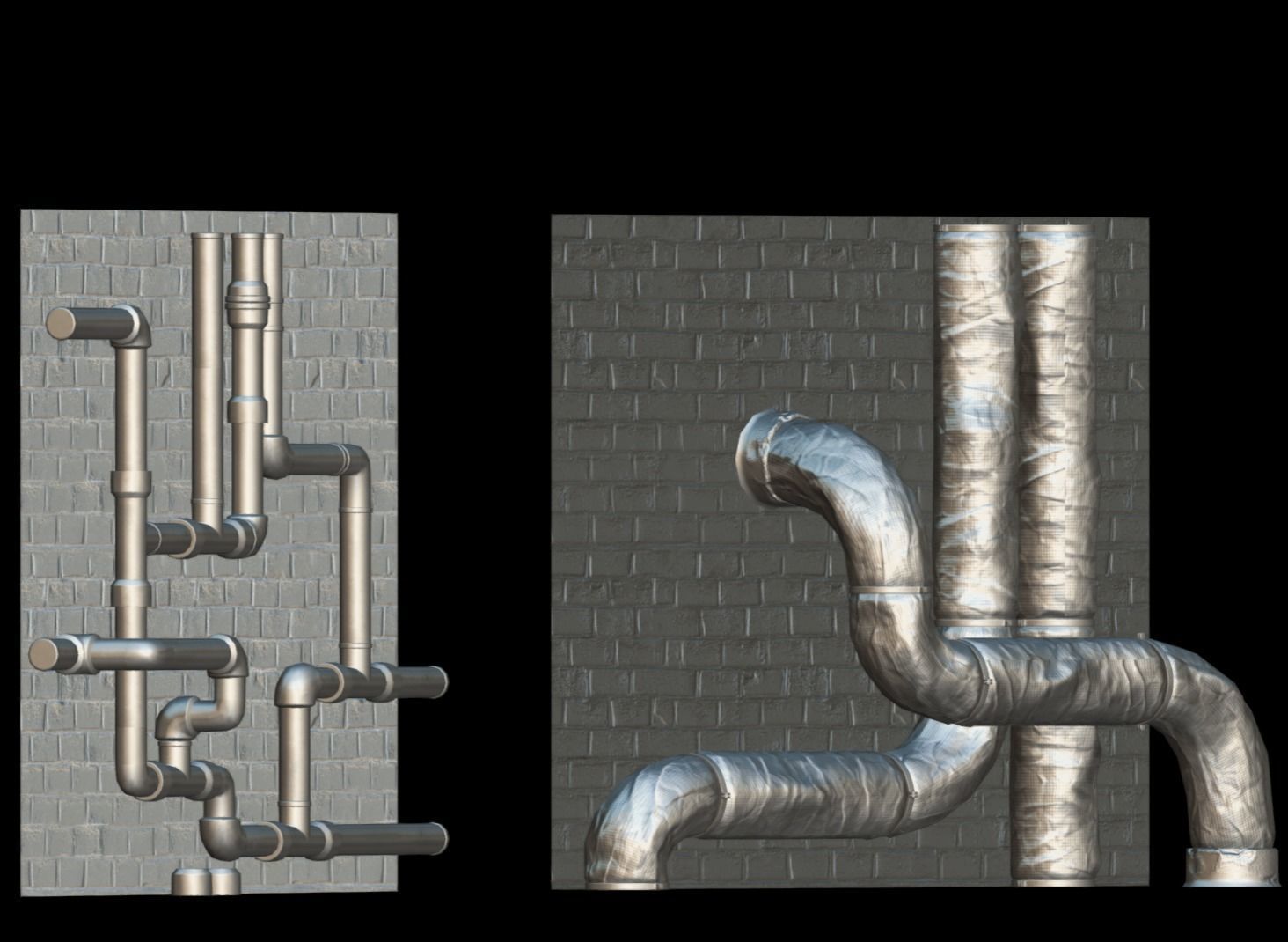 3D model Pipes Set 01 VR / AR / low-poly | CGTrader