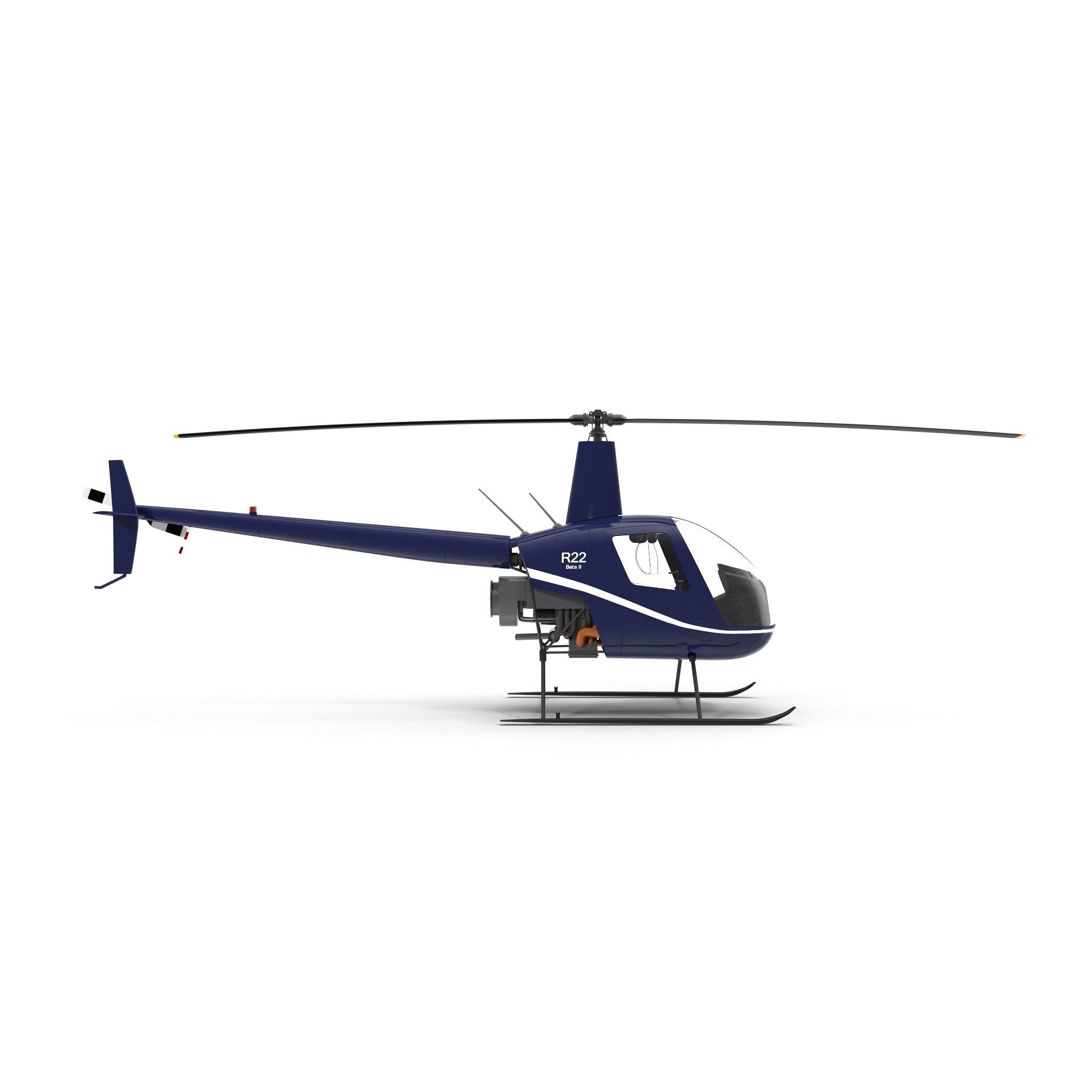 Robinson R22 Helicopter 3D model | CGTrader