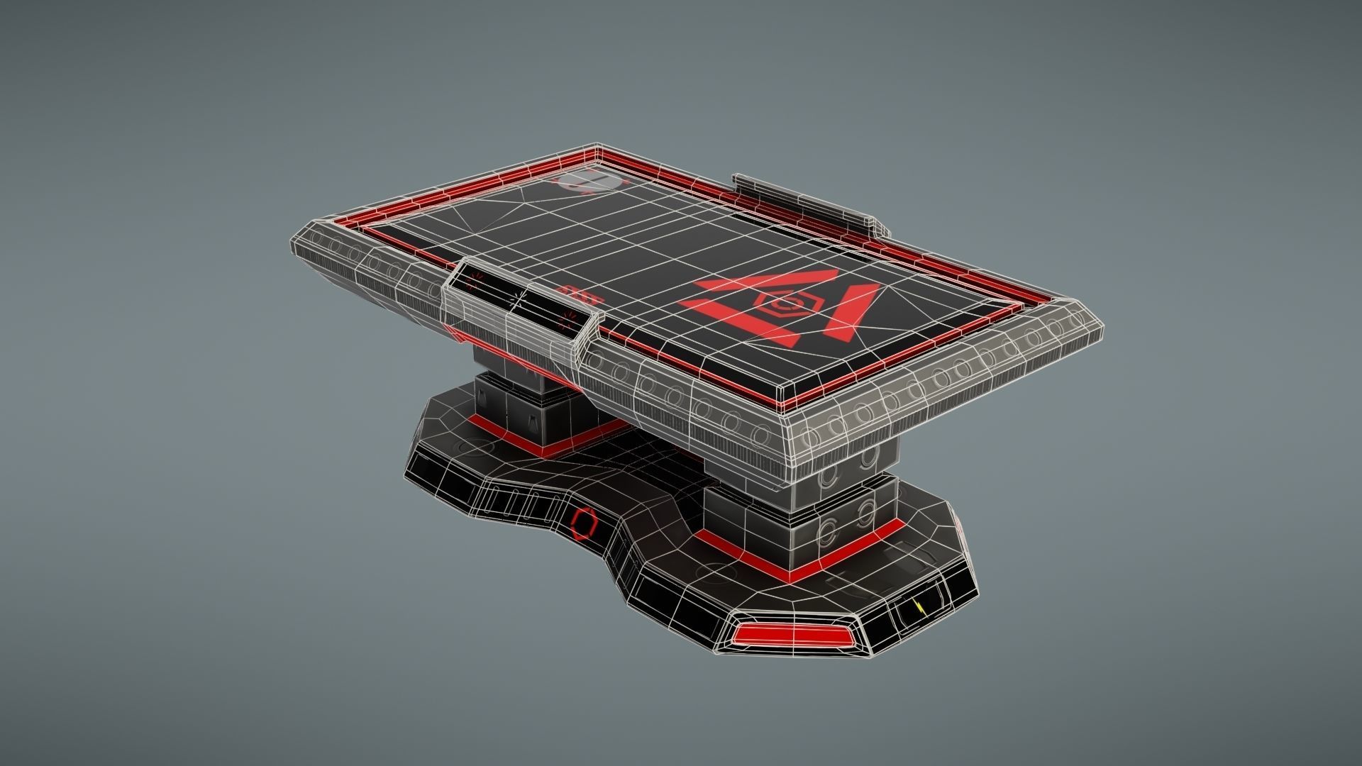 3D model Scifi Table VR / AR / low-poly | CGTrader