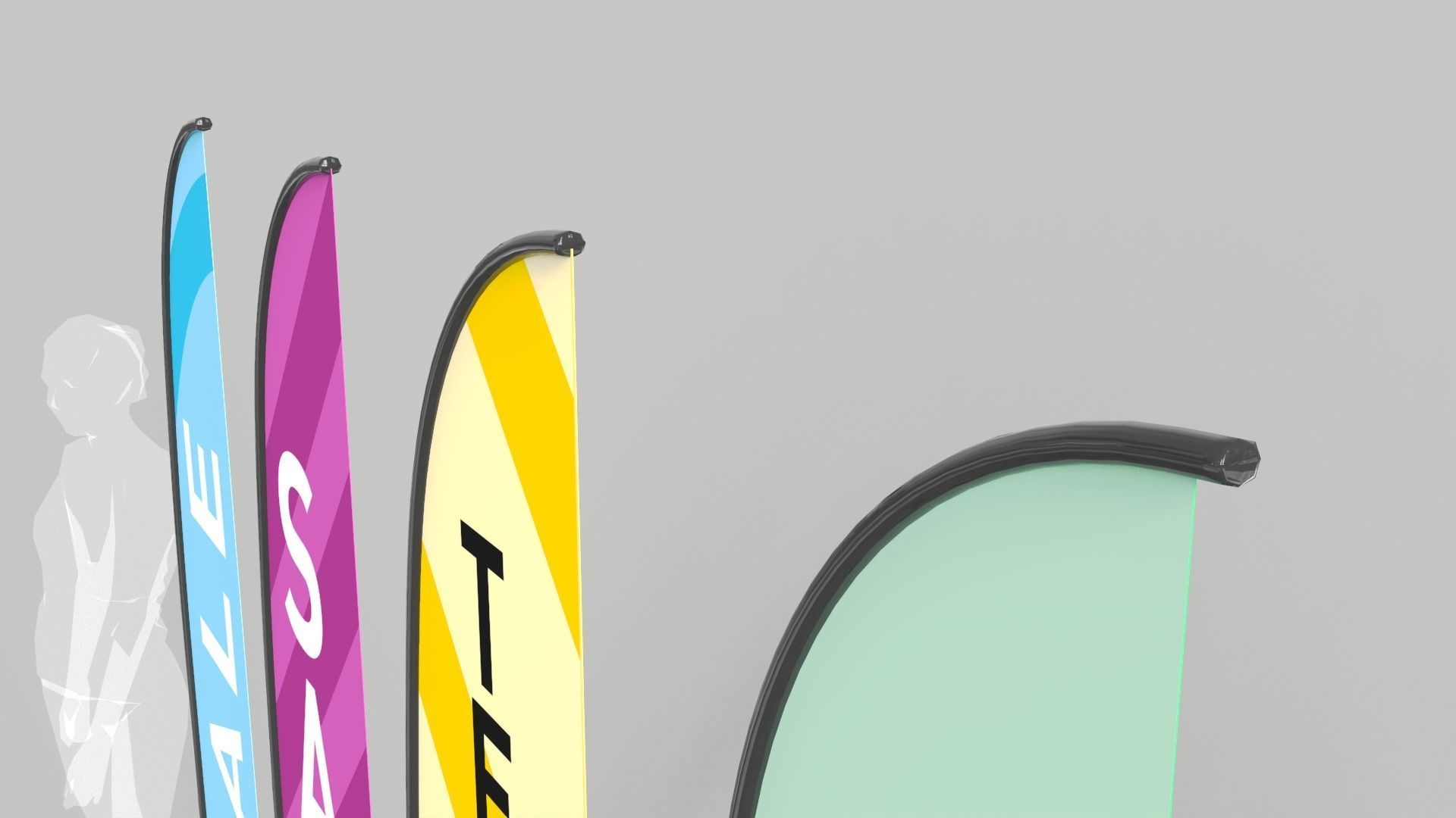 3D model Banner Commercial Flags VR / AR / low-poly | CGTrader