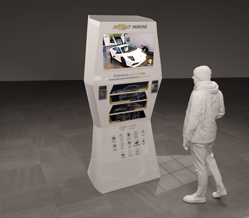 Totem with screen 3D model | CGTrader