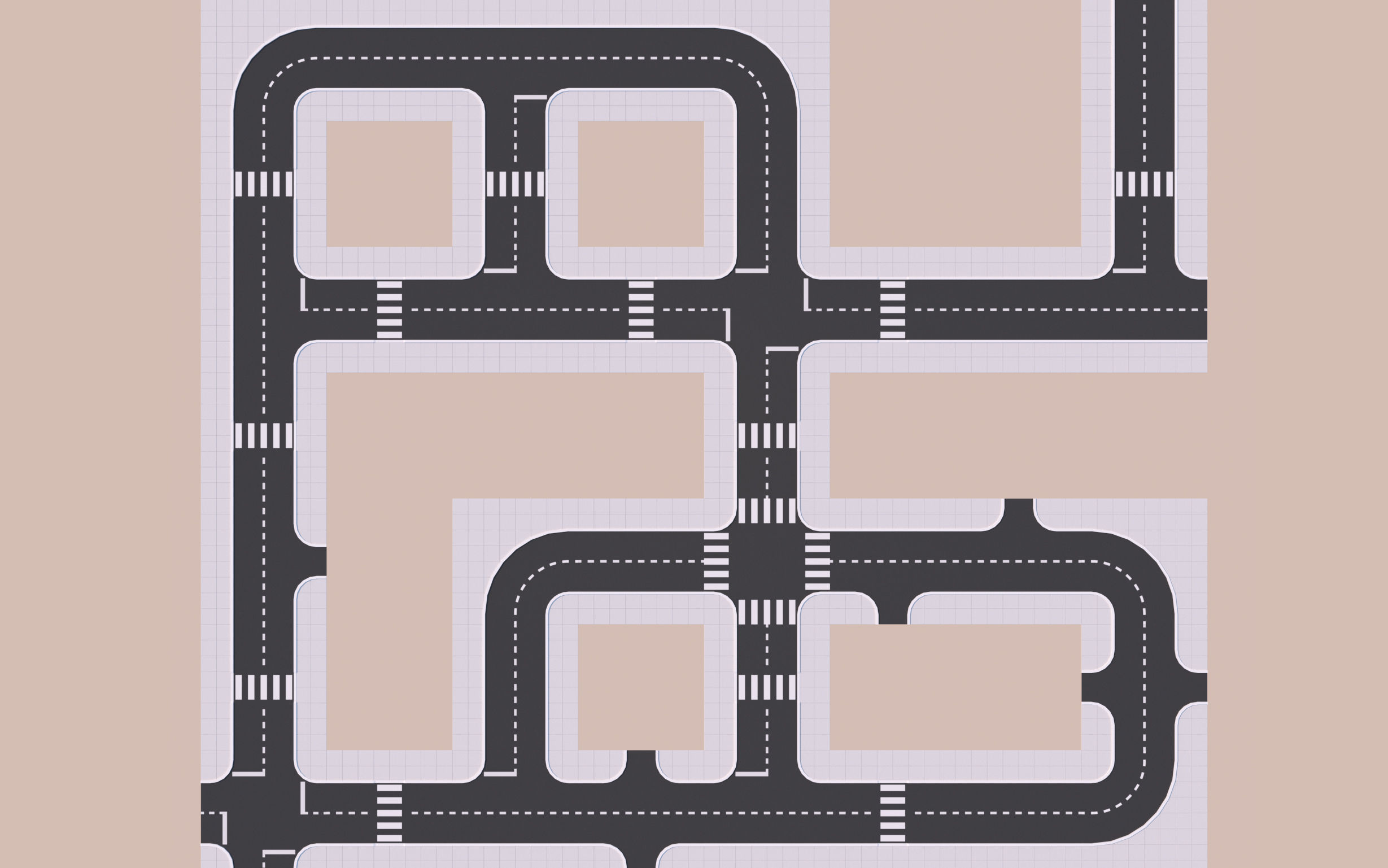 3D model Low Poly Road Tiles VR / AR / low-poly | CGTrader