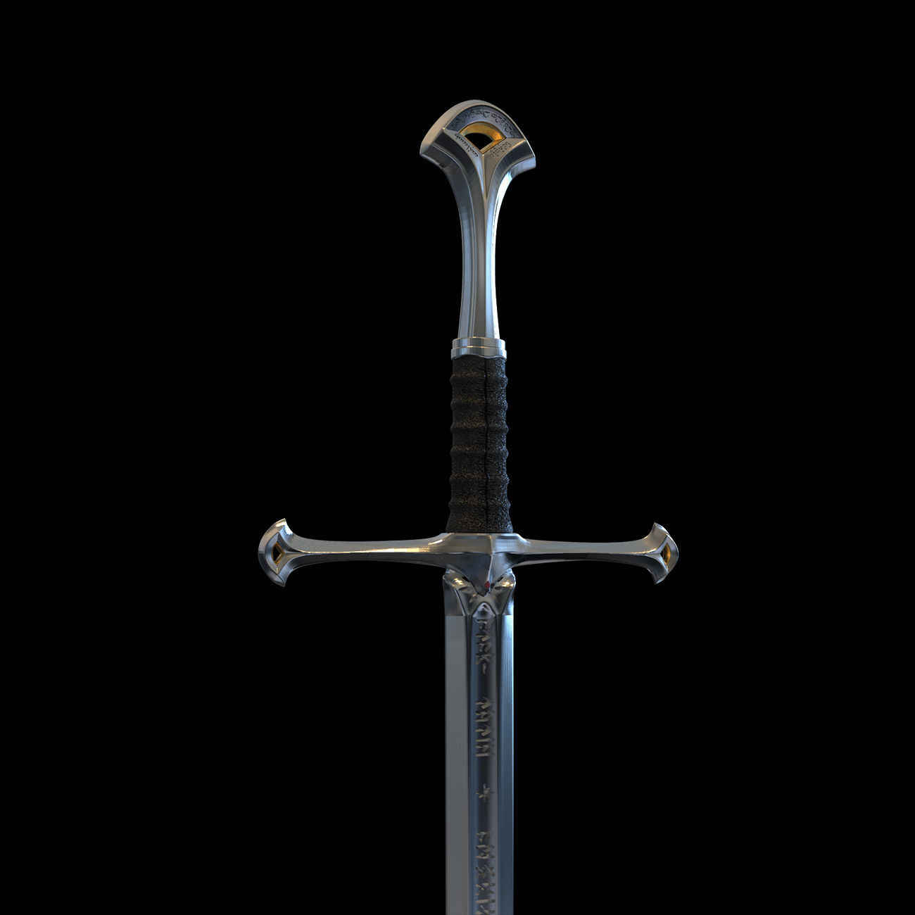 ARAGORN SWORD ANDURIL - LORD OF THE RINGS 3D model 3D printable | CGTrader