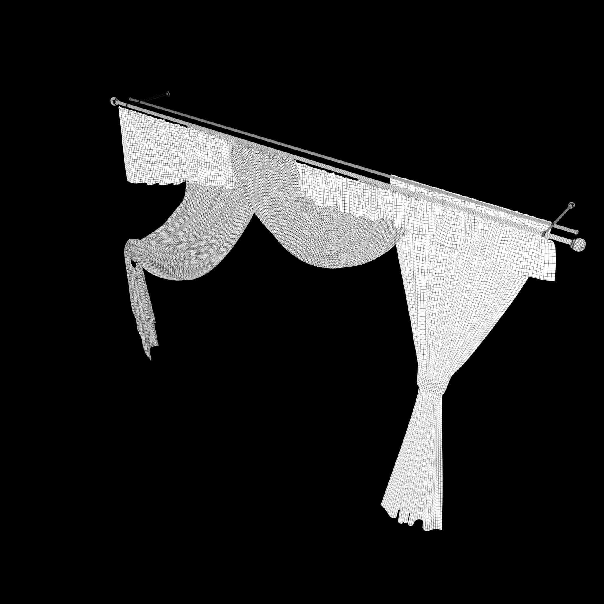 Window Curtains free VR / AR / low-poly 3D model | CGTrader