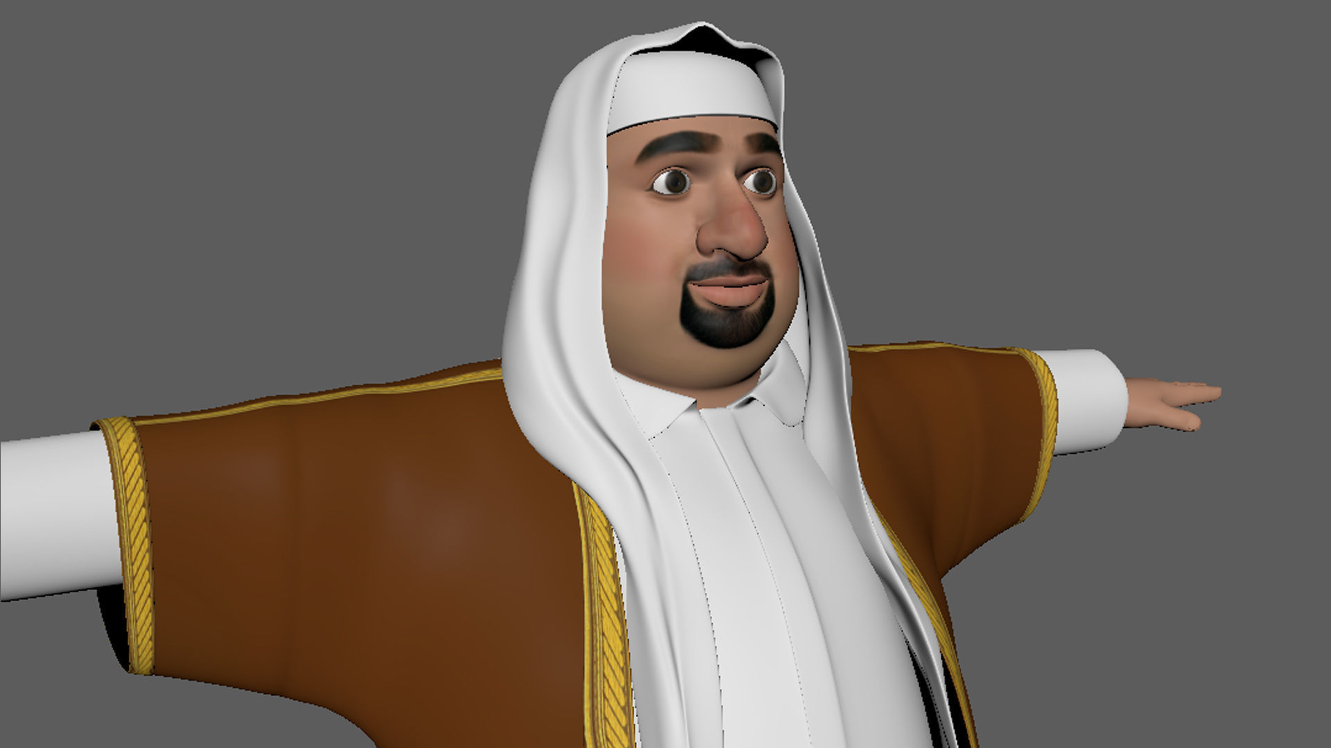 Rich Arab Saudi Man 3D model animated | CGTrader