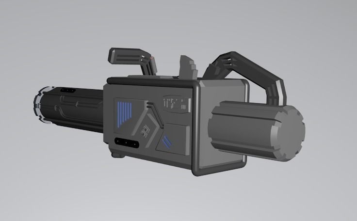 3D model CW The Flash Season 3 - Speed Force Bazooka VR / AR / low-poly ...