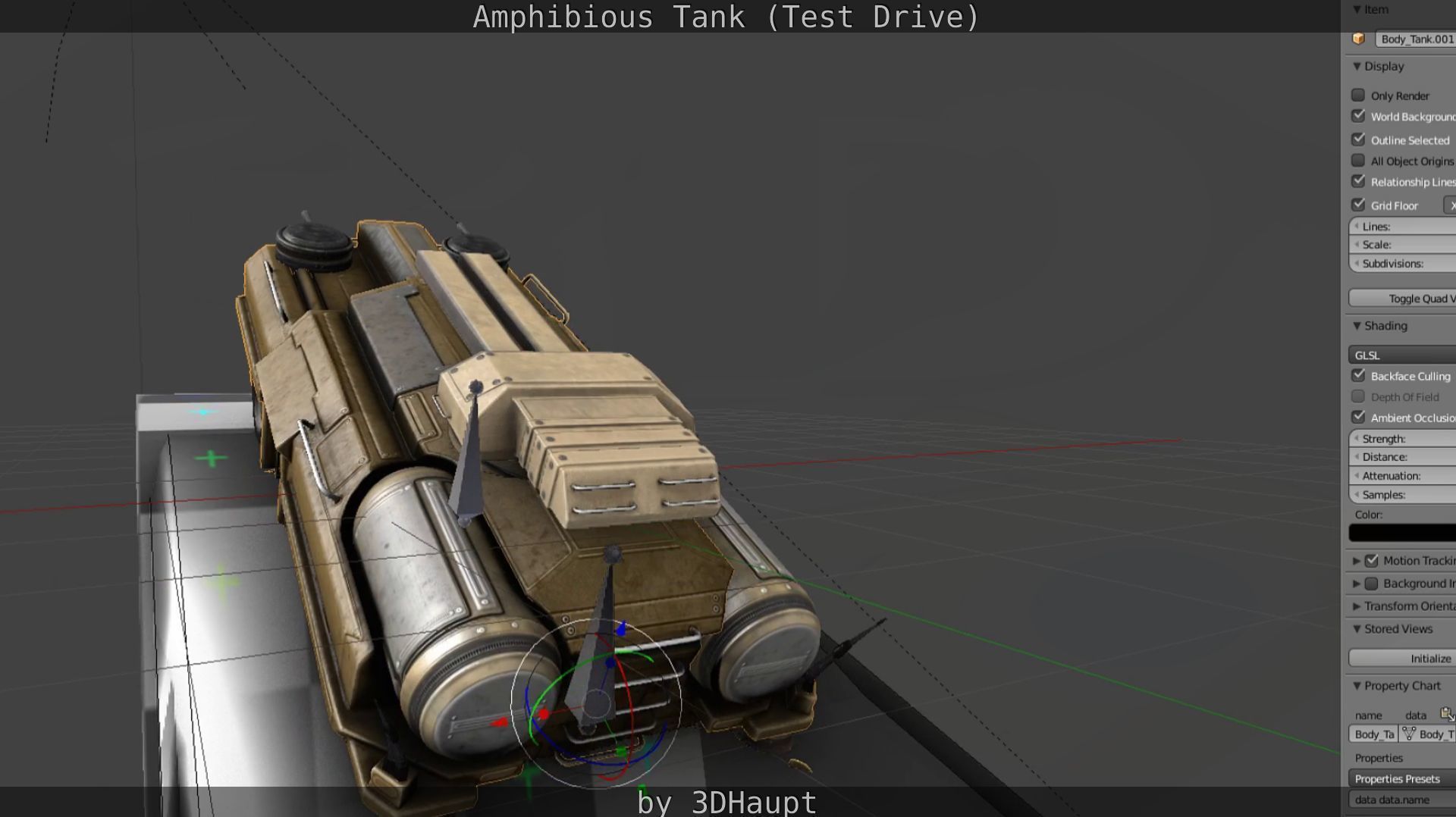 Amphibious Tank -Test Drive- free VR / AR / low-poly 3D model animated ...