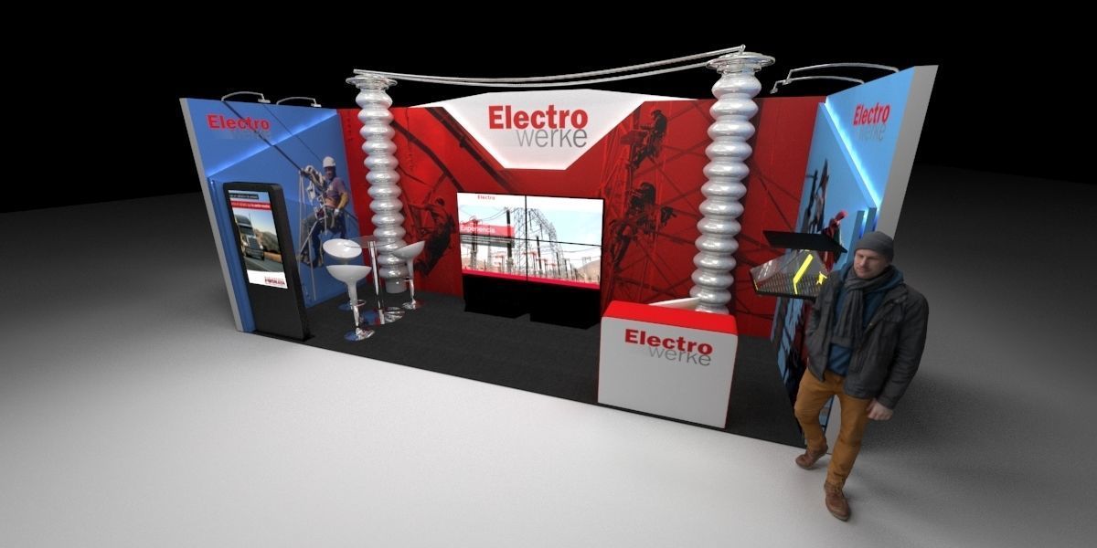stand for electric company 3D model | CGTrader