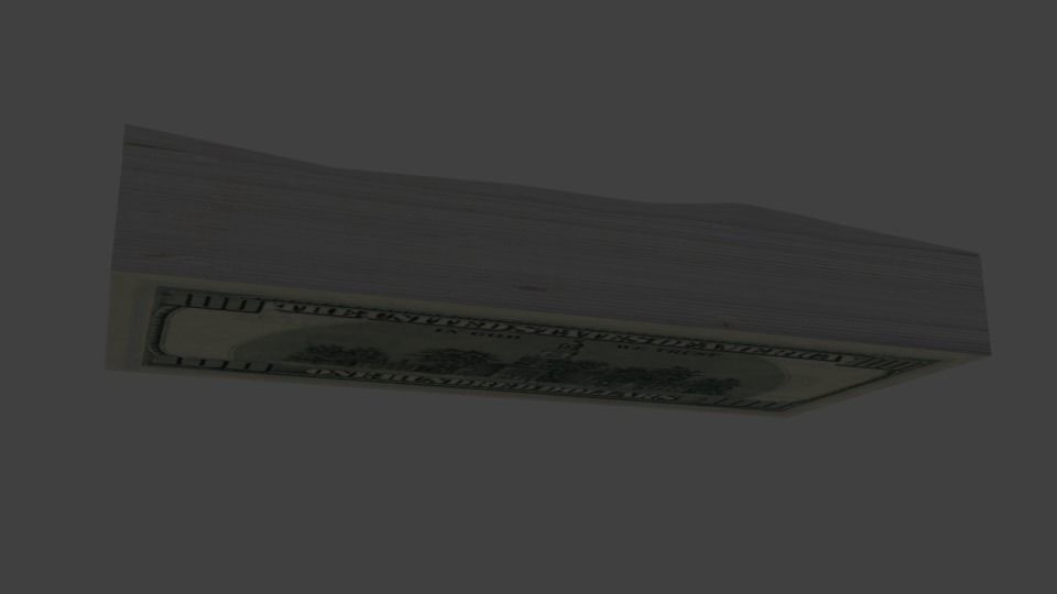 3D model Low Poly 100 USD Money Stack 3 TYPES Rack VR / AR / low-poly ...