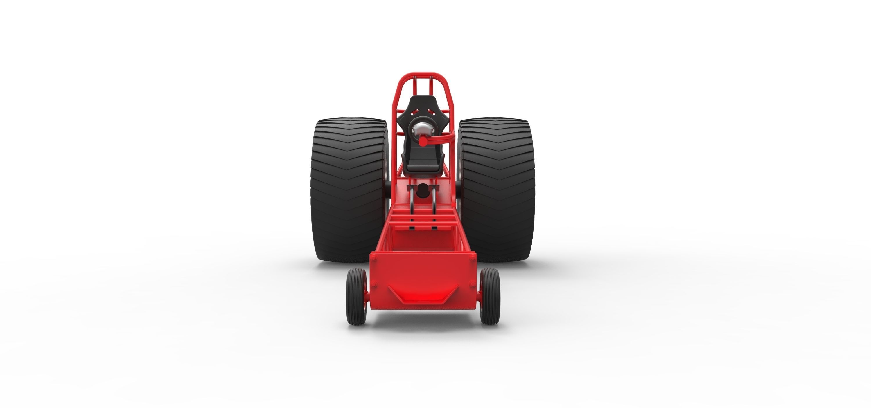 Chassis of pulling tractor 3D model | CGTrader