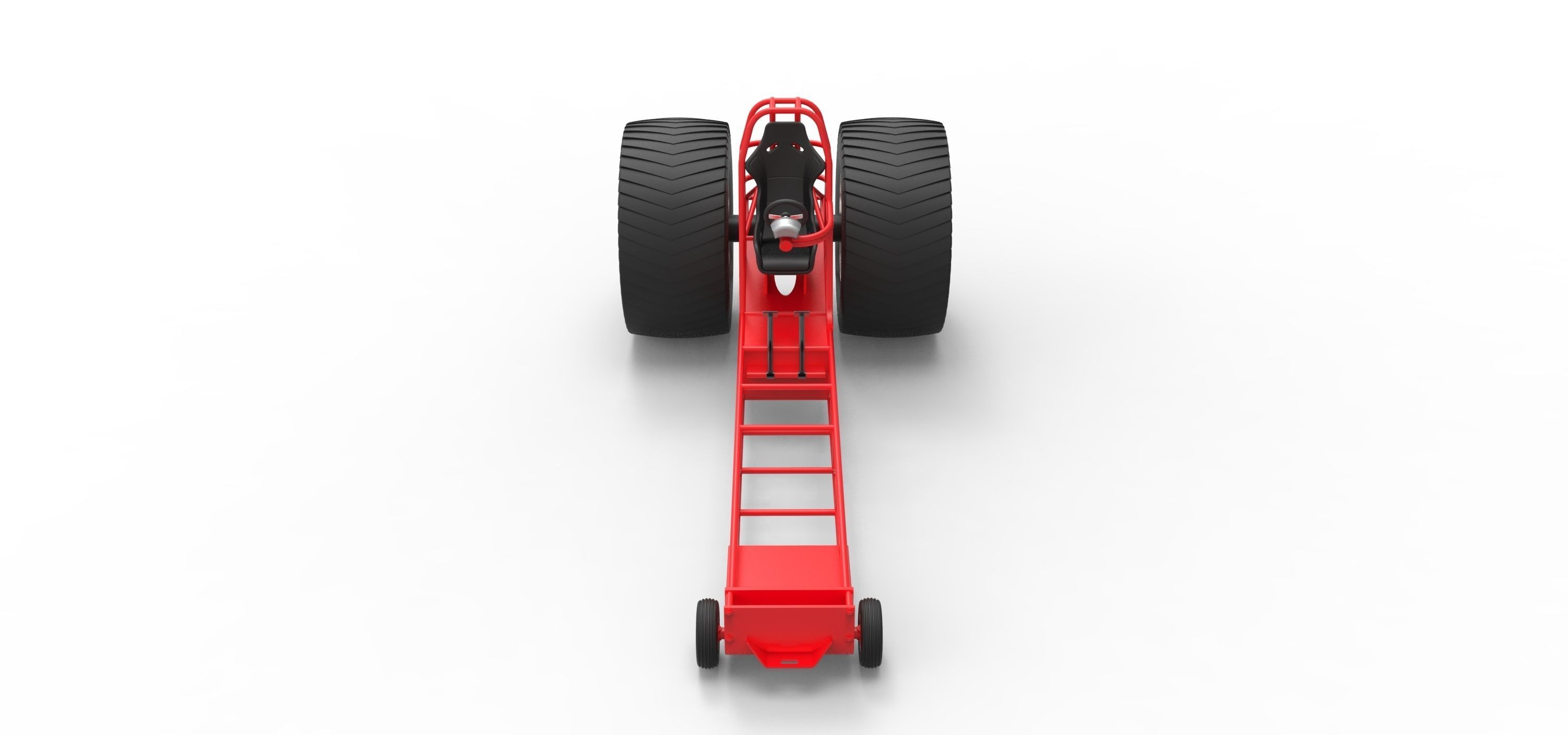 Chassis of pulling tractor 3D model | CGTrader