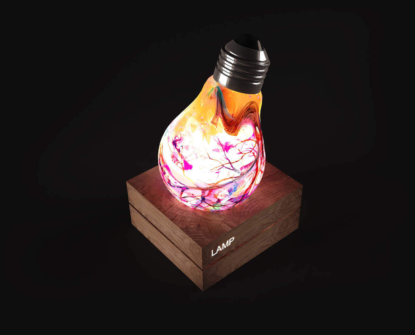 Creative lamp 3D model | CGTrader