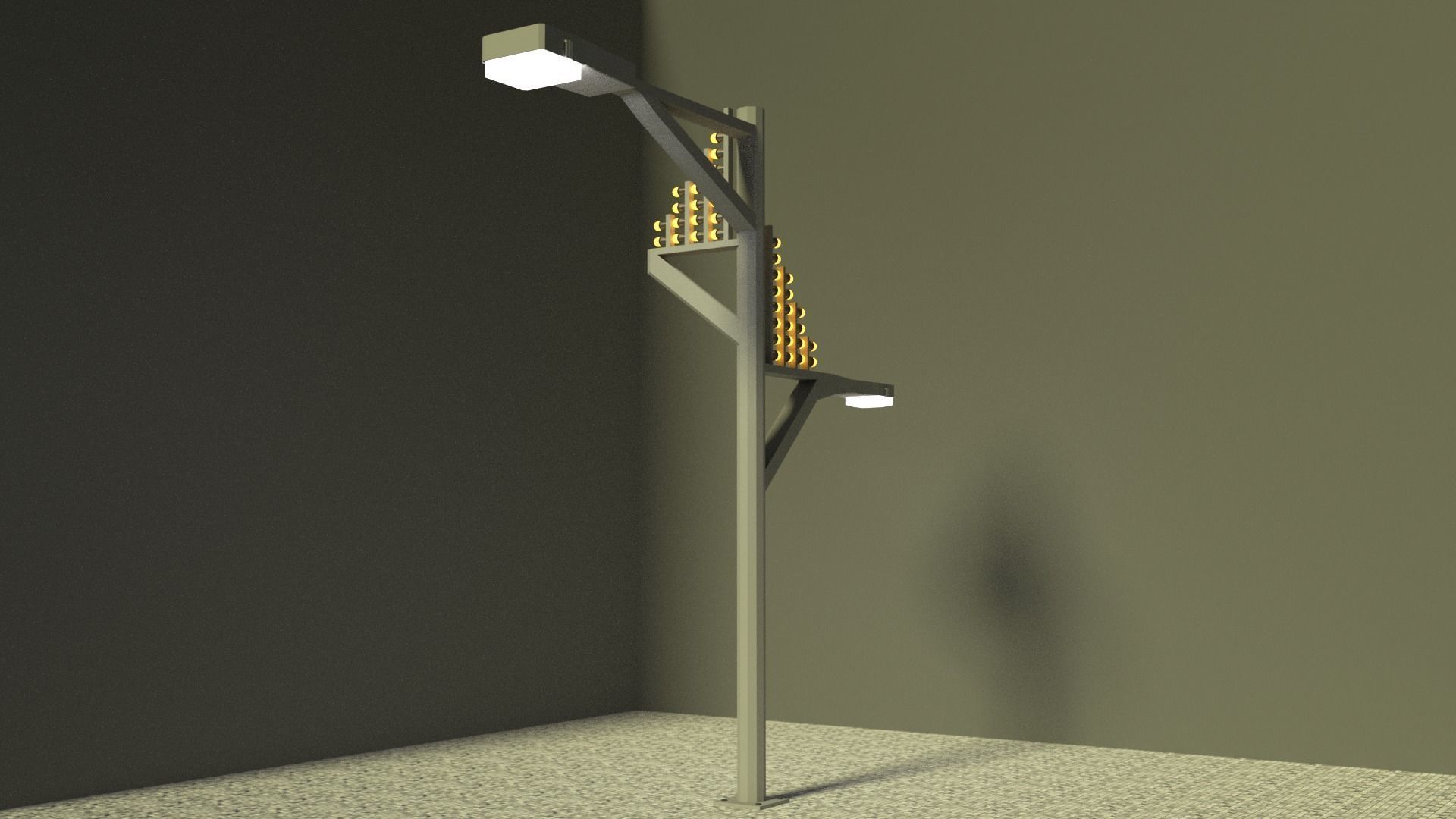3D model Street Lamp Low-Poly VR / AR / low-poly | CGTrader